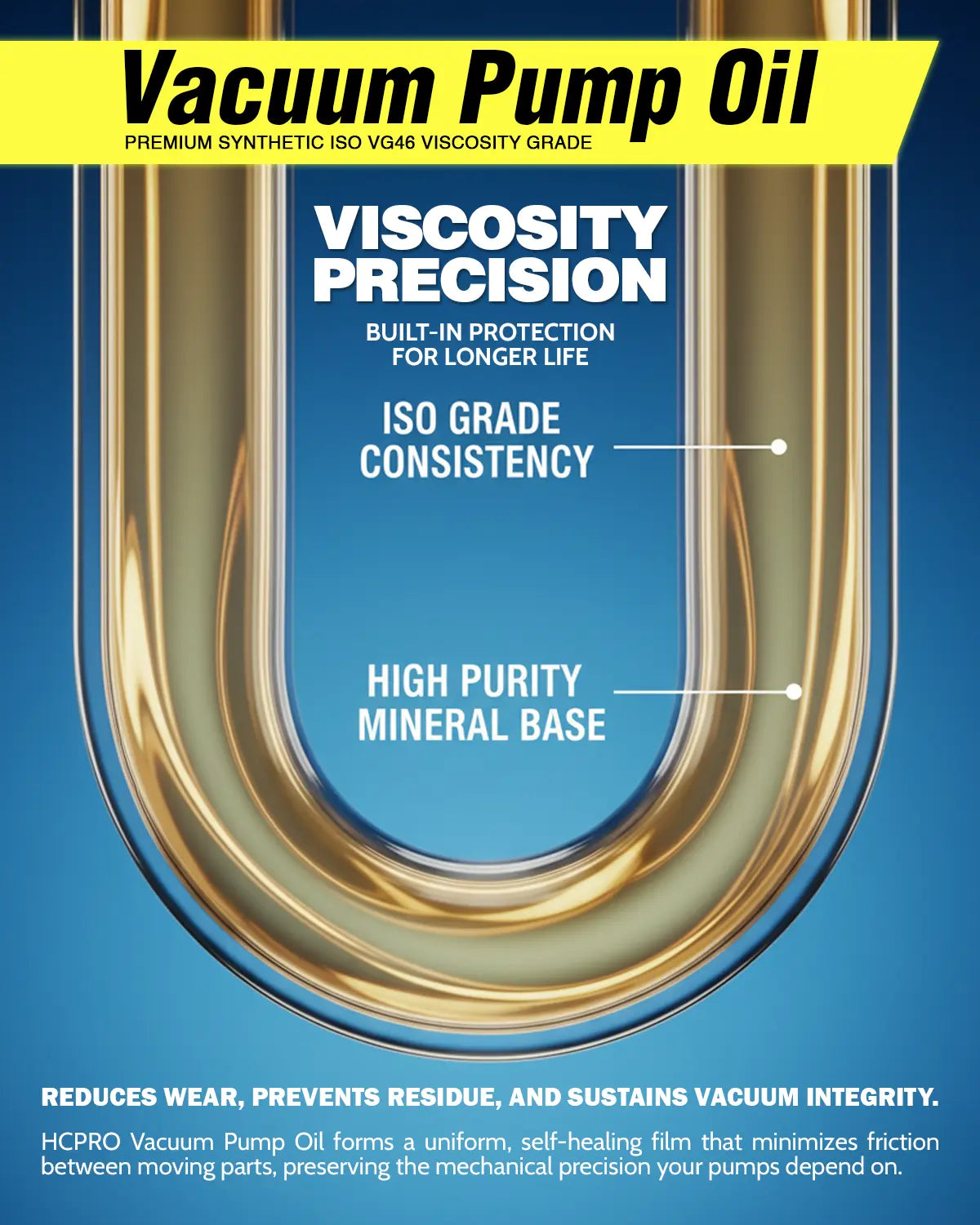 Vacuum Pump Oil ISO VG46 – Synthetic, Quart & Gallon – HCPRO